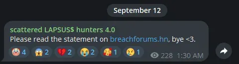 The End of an Era: Scattered Lapsus$ Hunters Announces Retirement from ...
